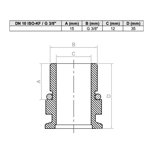ISO-KF Adapter / Male Thread – STVAC.COM